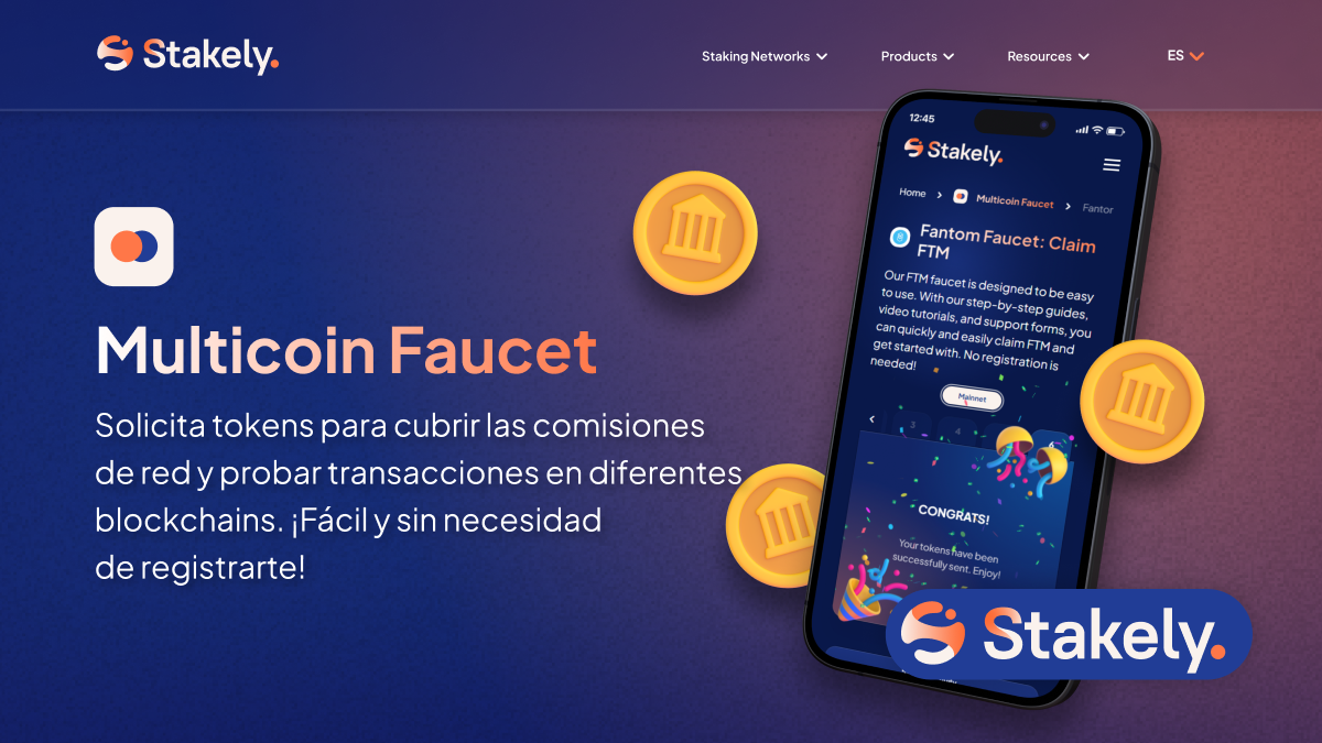 Faucet de Stakely - Solicita tokens para pagar comisiones