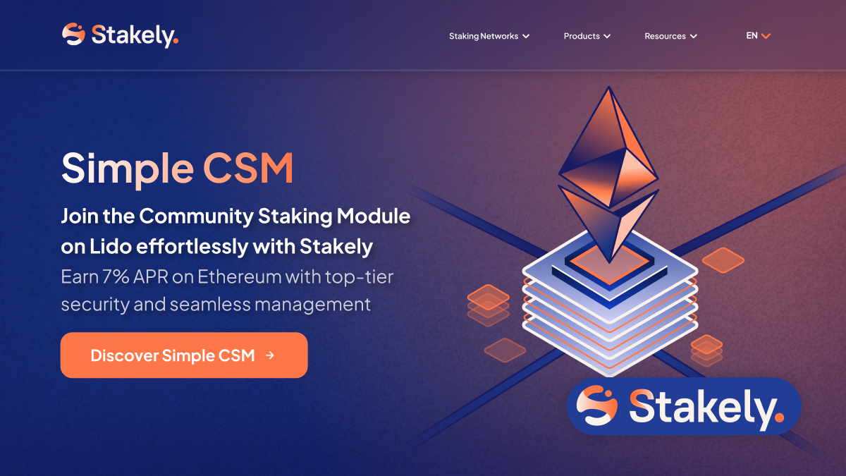 Ethereum staking made simple with Lido CSM