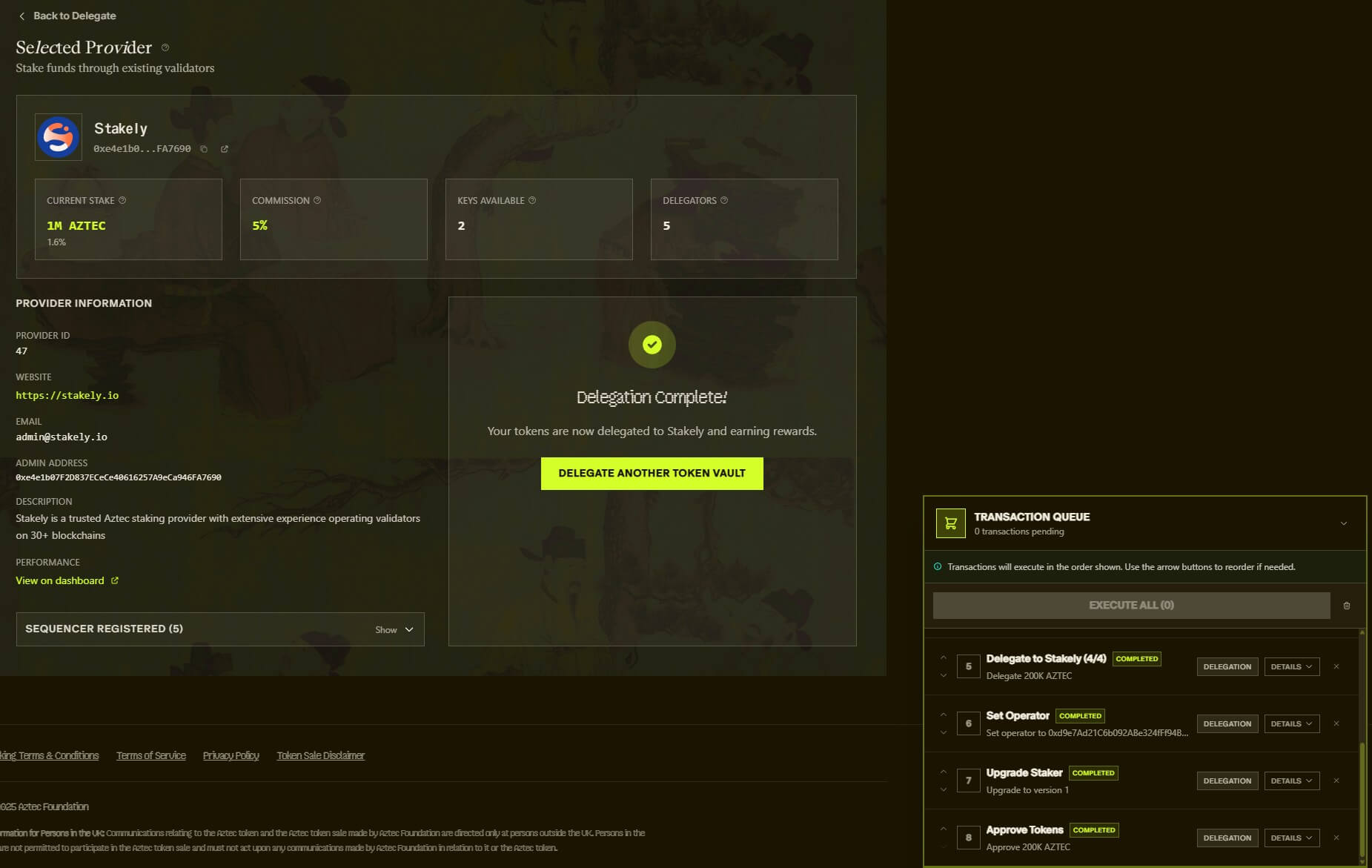 Aztec Staking with https://img.stakely.io/staking-blockchains/wallets ...