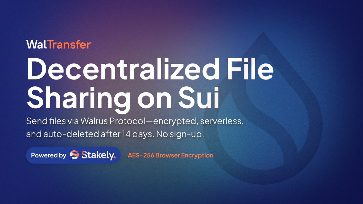 WalTransfer - Secure & Decentralized File Sharing